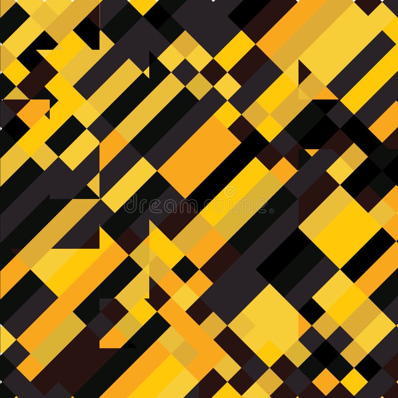 Geometric Pixelated Mosaic Pattern with Square Fragments Stock ...