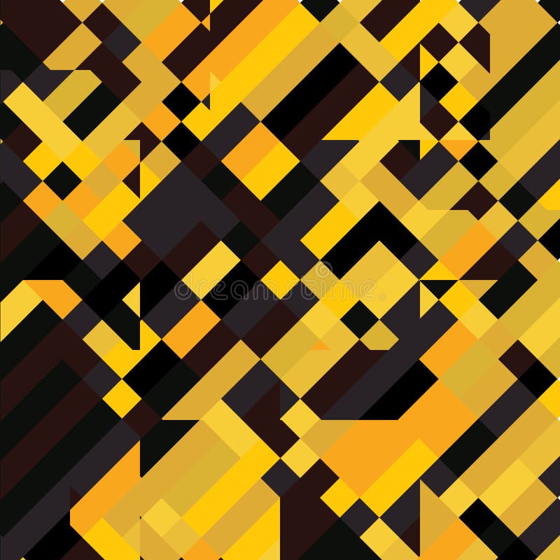 Geometric Pixelated Mosaic Pattern with Square Fragments Stock ...