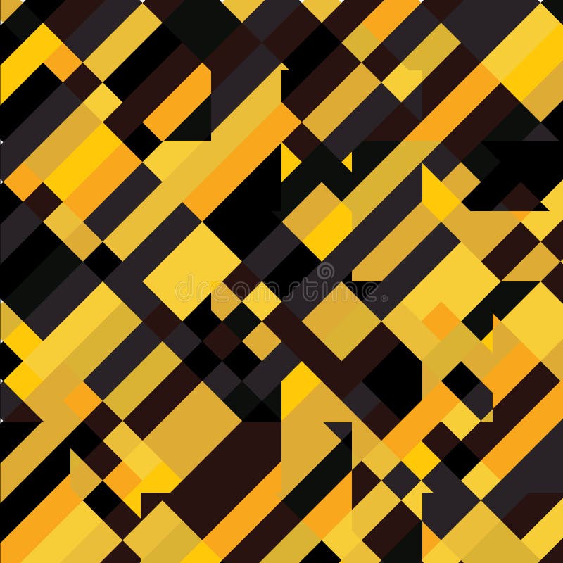 Geometric Pixelated Mosaic Pattern with Square Fragments Stock Vector ...