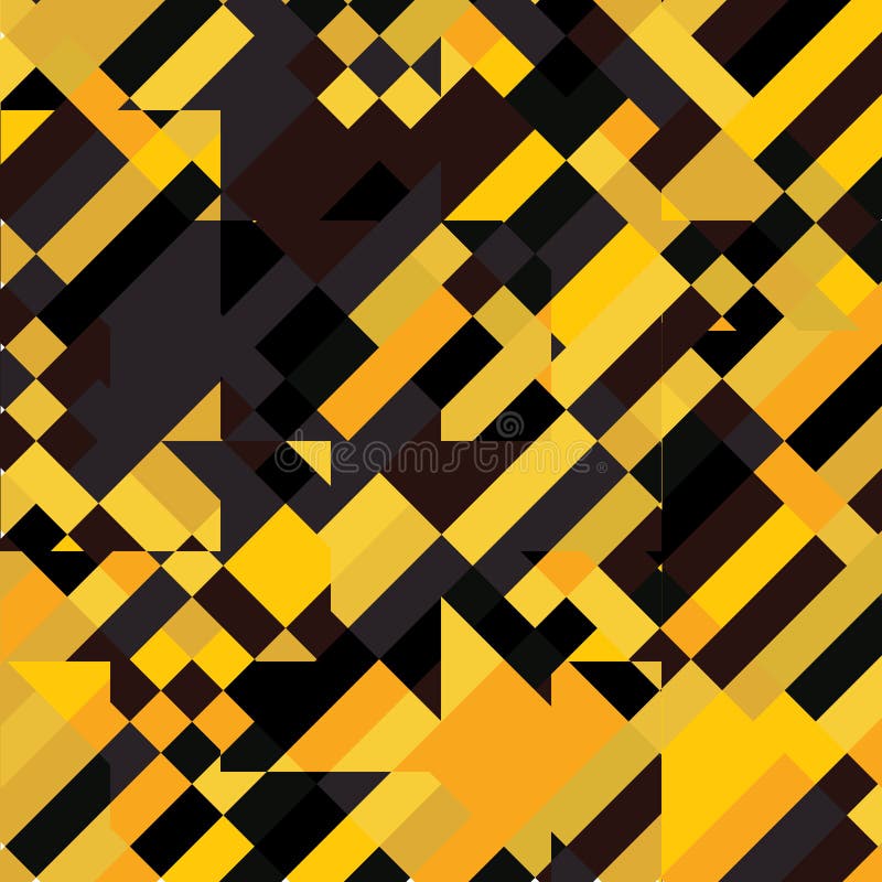 Geometric Pixelated Mosaic Pattern with Square Fragments Stock Vector ...