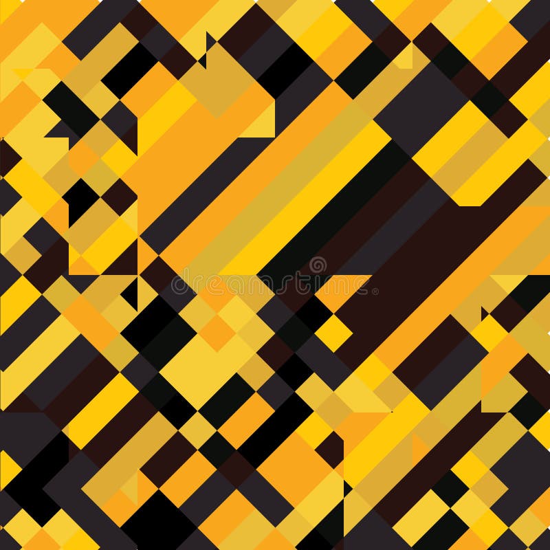 Geometric Pixelated Mosaic Pattern with Square Fragments Stock ...