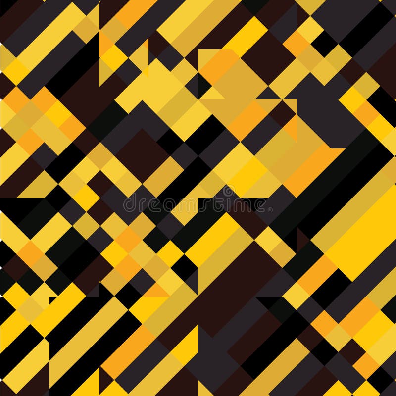 Geometric Pixelated Mosaic Pattern with Square Fragments Stock ...