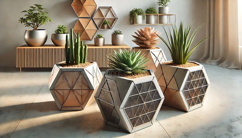Geometric Planters Designed with Smart Cooling Systems To Regulate ...