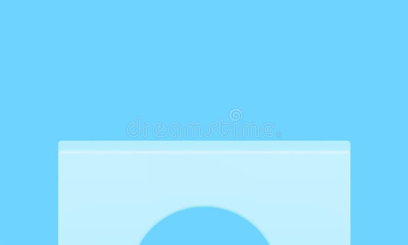 Geometric Platform Blue Arch Foundation Showcase Pedestal 3d Design ...