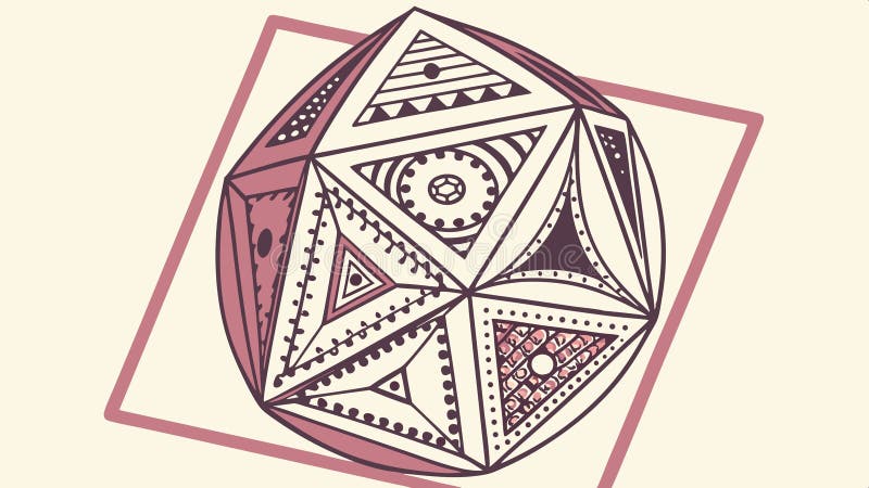 Geometric Platonic Solid or Complex Polyhedron Abstract Illustration ...