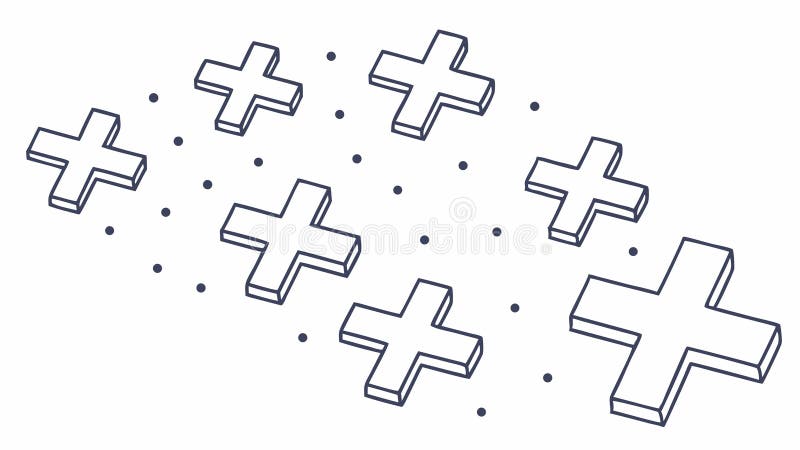 Geometric Plus Signs Pattern, Abstract Grid Design, Vector Design ...
