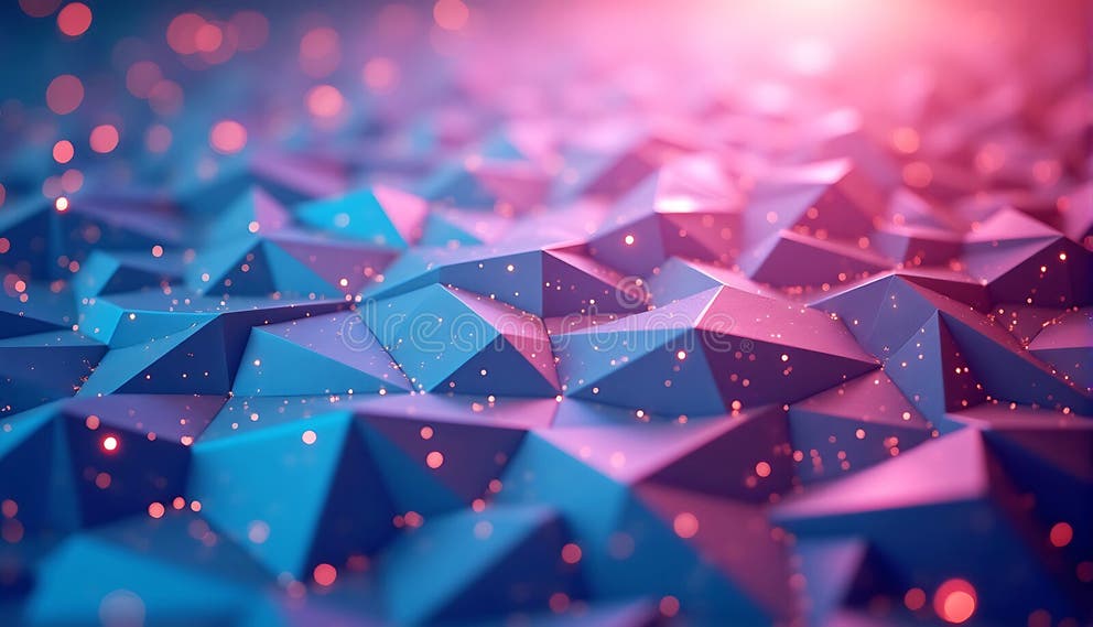 A Geometric Polygon Pattern with a 3D Digital Effect, Creating a High ...