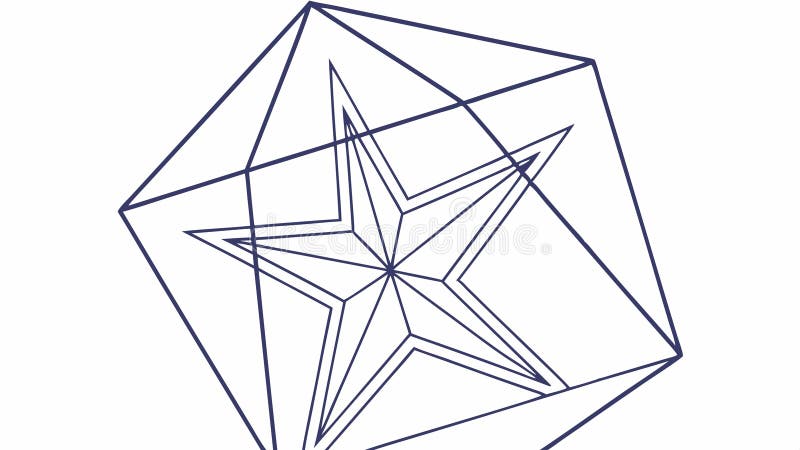 Geometric Polygon Star Shape Abstract Wireframe Vector, Vector Design ...