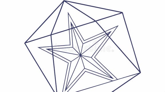 Geometric Polygon Star Shape Abstract Wireframe Vector, Vector Design ...