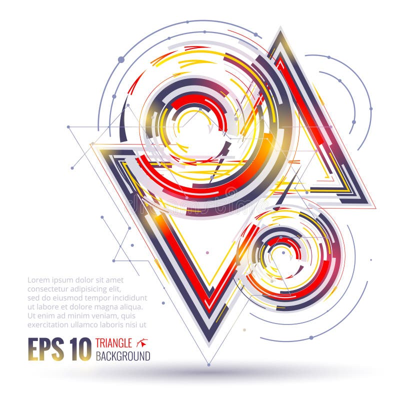 Geometric Polygonal Elements. Scientific Future Technology Concept ...