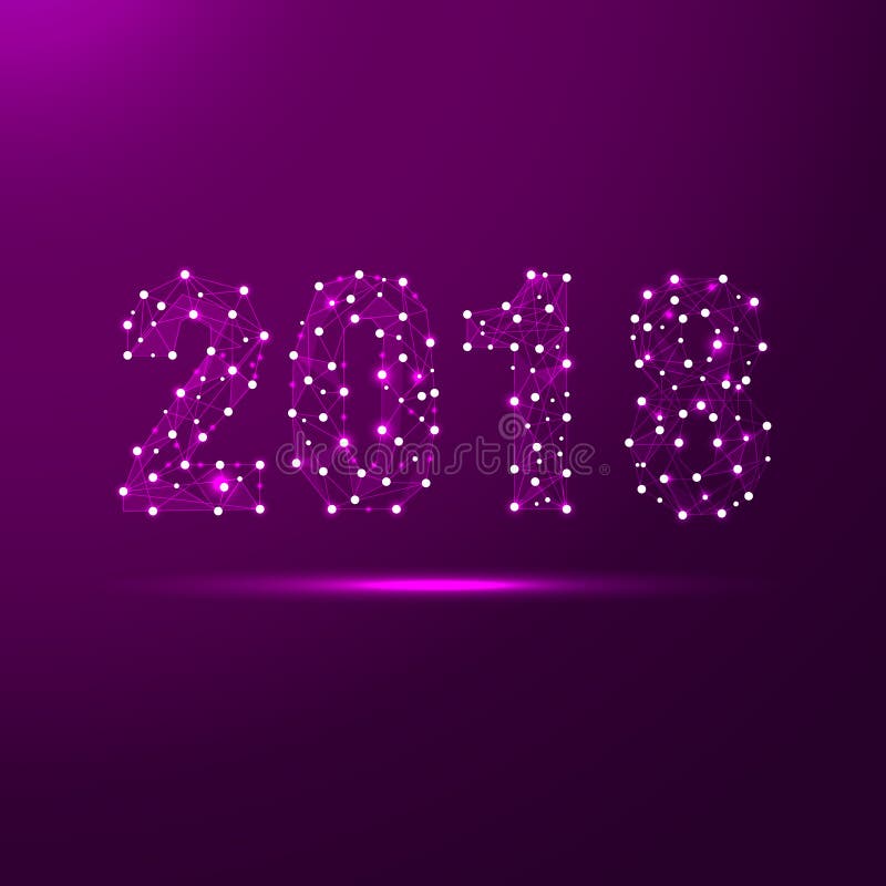Geometric Polygonal 2019 New Year Greeting Card. Low Poly Triangle ... Geometric Polygonal 2019 New Year Greeting Card. Low Poly Triangle ...