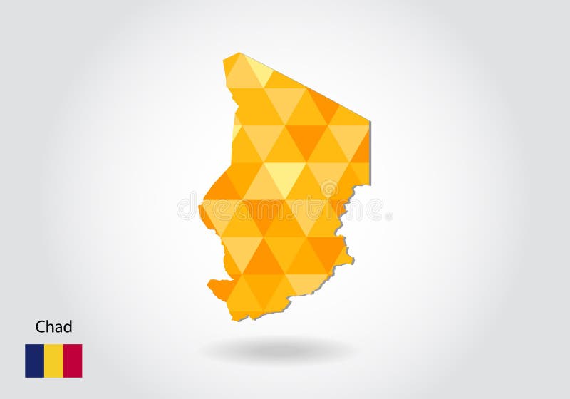 Polygonal Vector Map of Chad Stock Vector - Illustration of banner ...