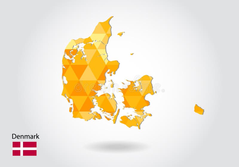 Map of denmark vector stock vector. Illustration of geography - 104892135