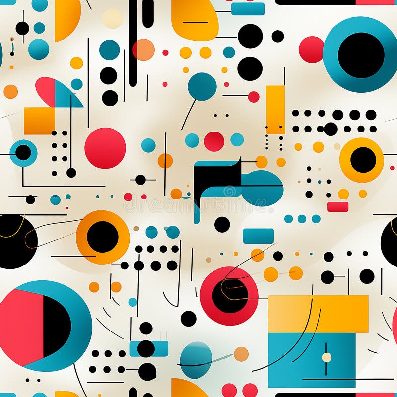 Geometric Pop Art Pattern, Seamless Creative Texture Stock Photo ...