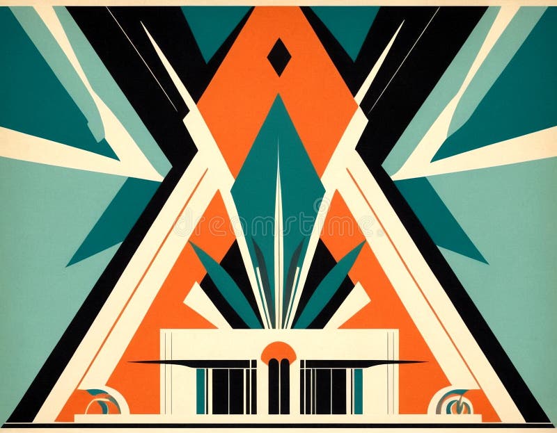 Geometric Poster Design Featuring Bold Colors and Shapes with ...
