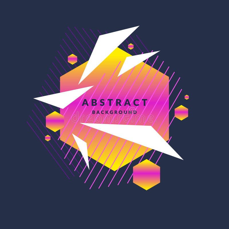 Geometric Poster with Different Shapes. Modern Abstract Background ...