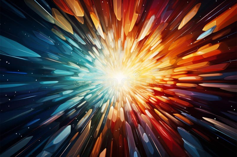Geometric Power, Explosion Design, Abstract Rays, Vibrant Vector ...