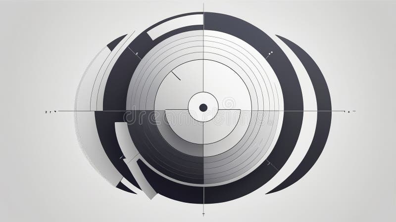 Geometric Precision with Contrasting Circular Forms Stock Illustration ...