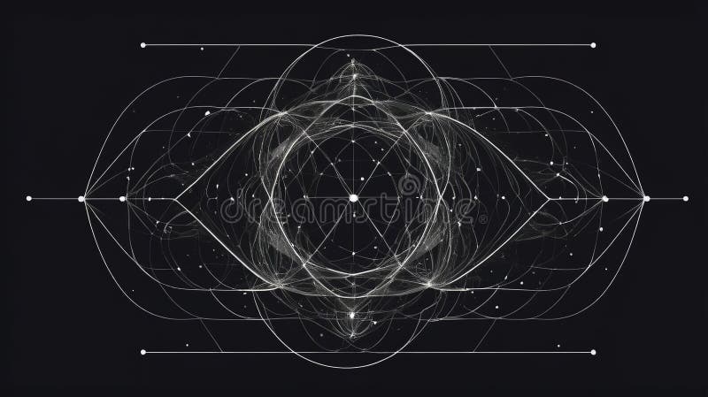 Geometric Precision Focused Dot Grid Design Stock Illustration ...