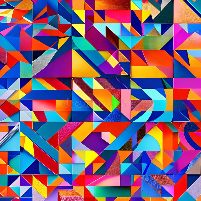 396 Geometric Prism Collage: a Modern and Geometric Background ...