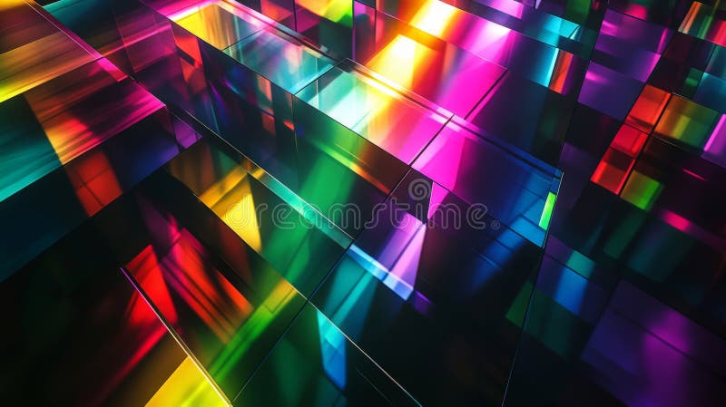 Geometric Prisms Cast Intense Beams of Rainbow Colors, Creating ...