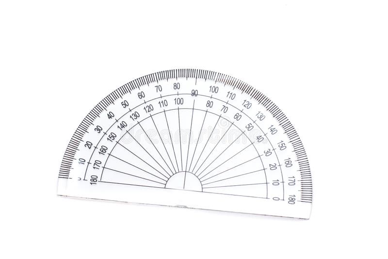 Transparent Plastic Protractor Stock Image - Image of degree ...