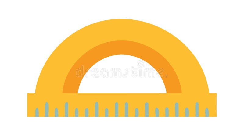 Geometric Protractor Tool Icon, Math and Engineering, Vector Design ...