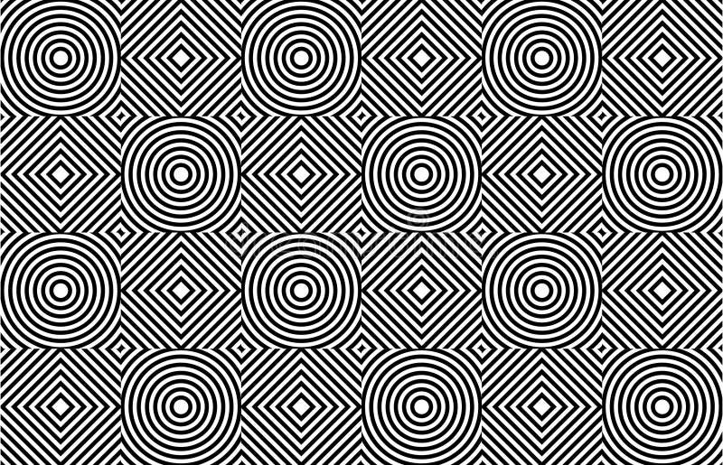 Geometric Psychedelic Seamless Pattern Stock Illustration ...