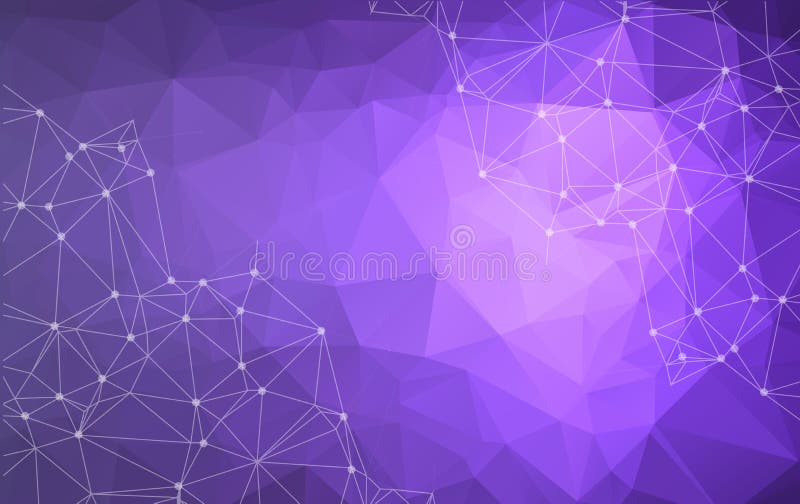 Geometric Purple Polygonal Background Molecule and Communication Stock ...
