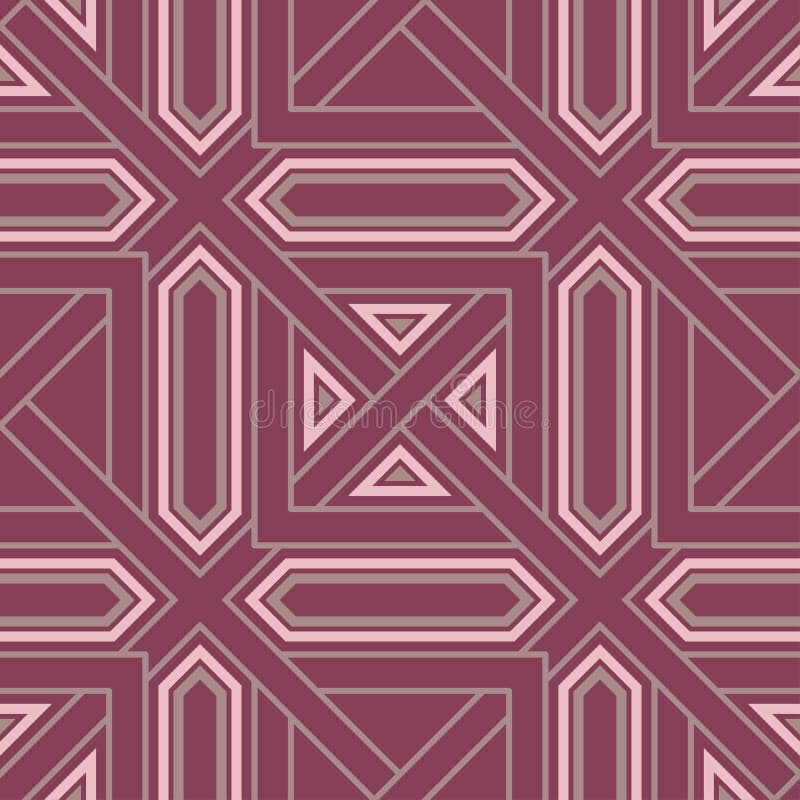 Geometric Purple Red Seamless Pattern Stock Vector - Illustration of ...