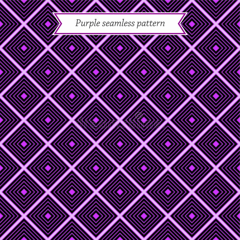 Geometric Purple Seamless Pattern Stock Vector - Illustration of ...