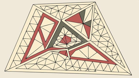 Geometric Pyramid Design, Abstract Art, Modern Shape Pattern, Triangle ...