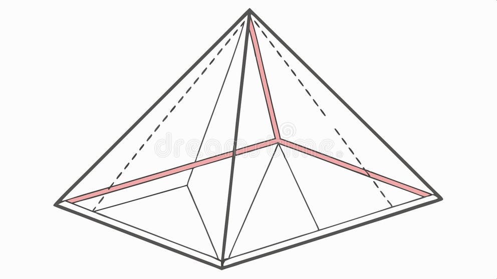 Geometric Pyramid Illustration, Ancient Structure and Shape Design ...