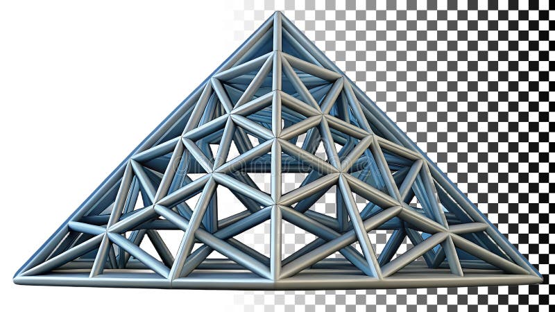 Geometric Pyramid Structure, Wireframe Design, Modern Abstract Element ...
