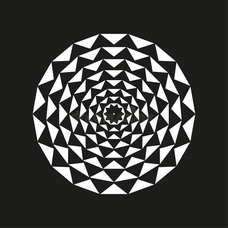 Geometric Radial, Radiating Element. Abstract Mandala, Motif Vector ...