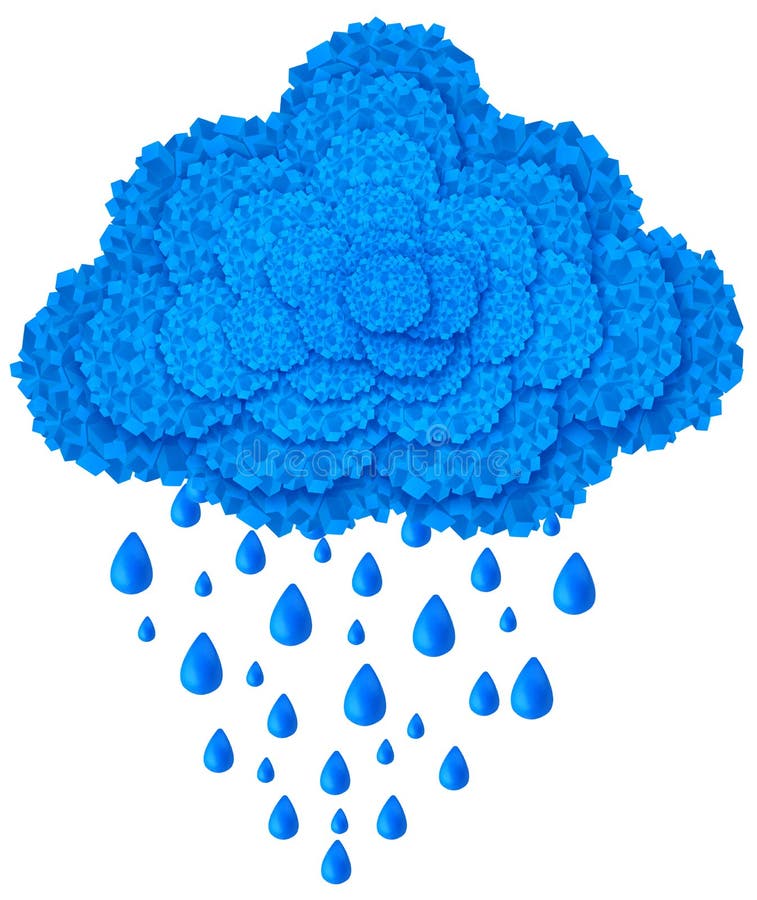 Geometric Rain Cloud Concept Stock Illustration - Illustration of ...