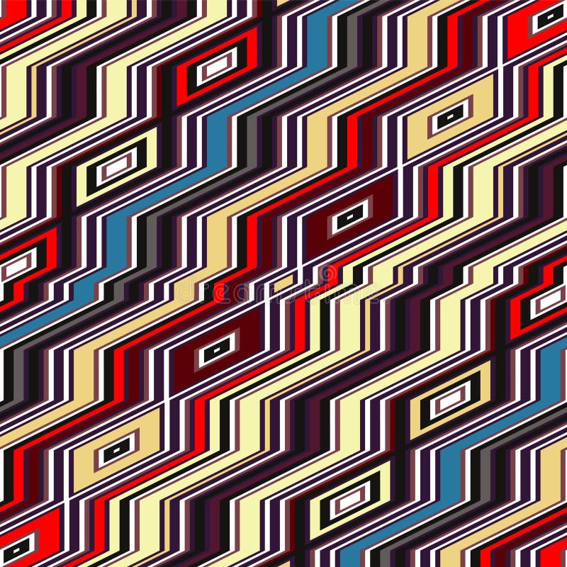 Geometric Rainbow Seamless Pattern. Simple Regular Color Spectrum ...