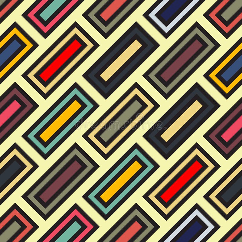 Vector Seamless Pattern. Geometric Rainbow Seamless Illustration Stock ... Vector Seamless Pattern. Geometric Rainbow Seamless Illustration Stock ...