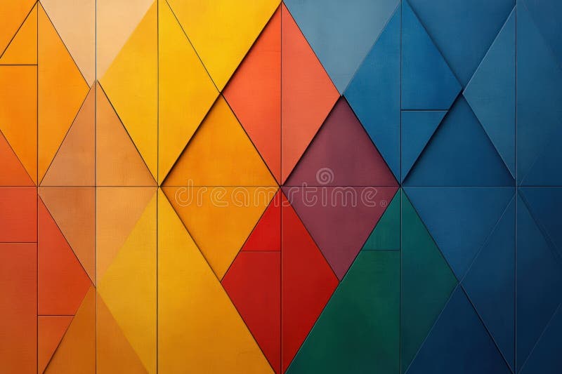 Geometric Rainbow Triangles: Abstract Textured Wall Background for Web ...