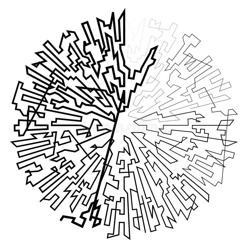 Geometric, Random Circular Element. Abstract Angular Circle Shape Stock ...