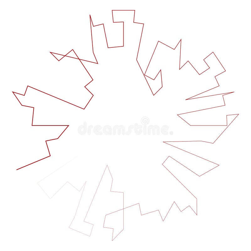 Geometric, Random Circular Element. Abstract Angular Circle Shape Stock ...