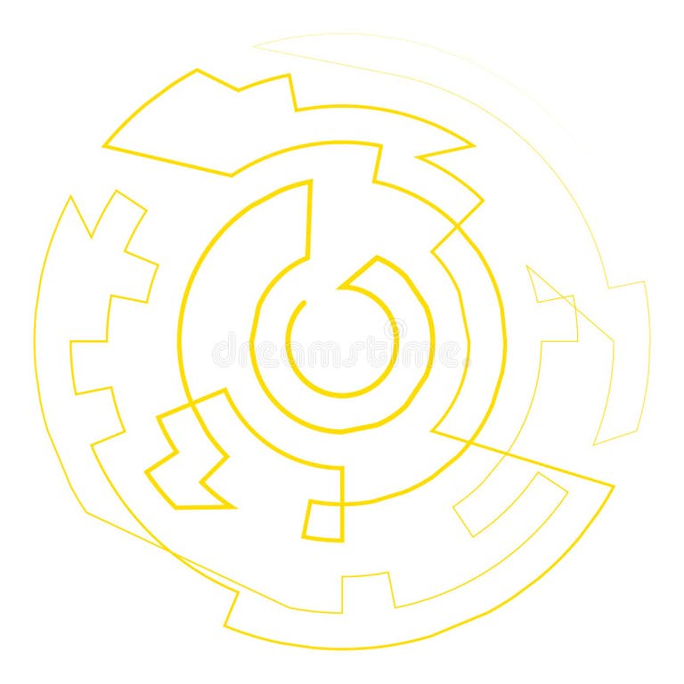 Geometric, Random Circular Element. Abstract Angular Circle Shape Stock ...