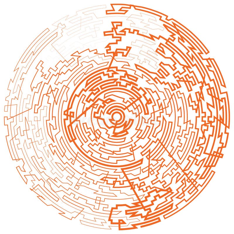 Geometric, Random Circular Element. Abstract Angular Circle Shape Stock ...