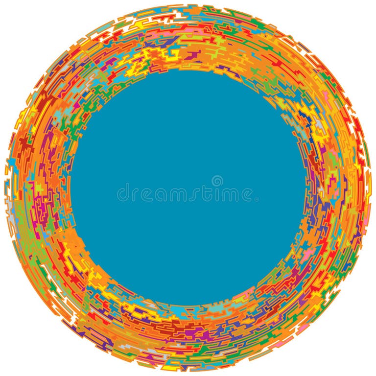 Geometric, Random Circular Element. Abstract Angular Circle Shape Stock ...