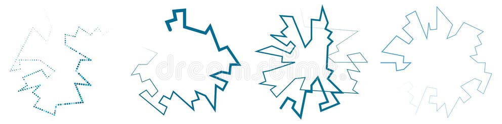 Geometric, Random Circular Element. Abstract Angular Circle Shape Stock ...