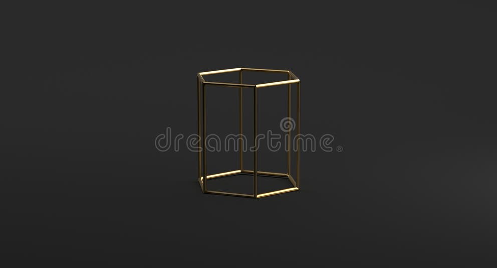 Geometric Realistic Looking Mesh Hexagonal Cylinder Stock Illustration ...