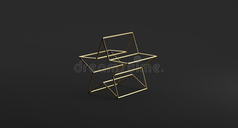 Geometric Realistic Looking Mesh Star Stock Illustration - Illustration ...