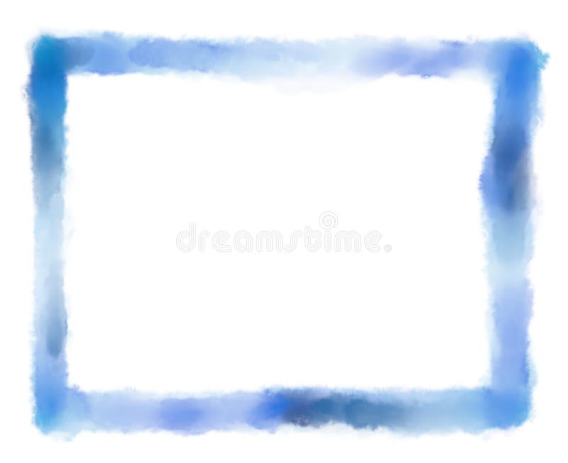 Geometric Rectangle Shape Hand Drawin in Watercolor Brush Line ...