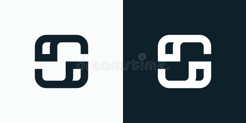 Geometric Rectangular Letter S Initial Vector Logo Design with a Modern ...