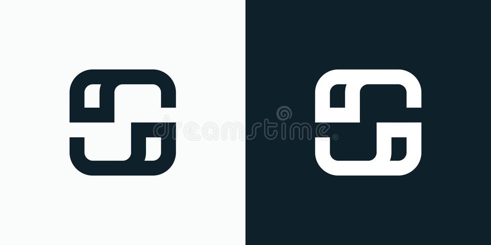 Geometric Rectangular Letter S Initial Vector Logo Design with a Modern ...